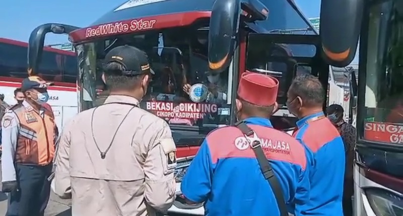BPTJ Giat Ramp Check di Terminal Bekasi, Pengurus Bus Primajasa: Alhamdulillah, Laik Beroperasi