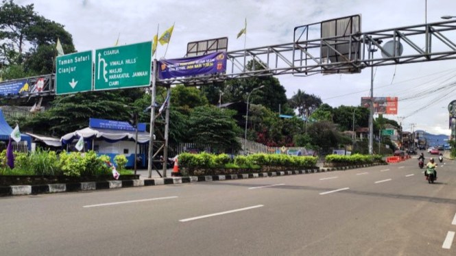 Jalur Puncak Bogor H-3 Idul Fitri 1443 Hijriah Tampak Lengang